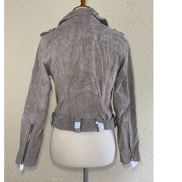 Blank NYC | Jackets & Coats | New Anthropologie Blanknyc Grey Suede Leather Moto Biker Belted ...